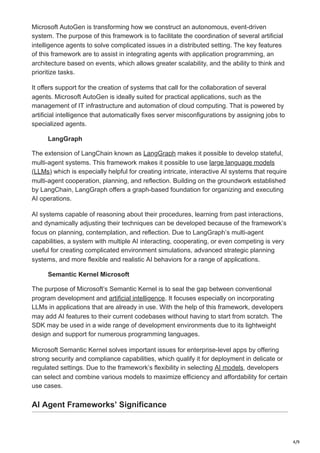 Best Agentic AI Frameworks for 2025.pdf overview | PDF