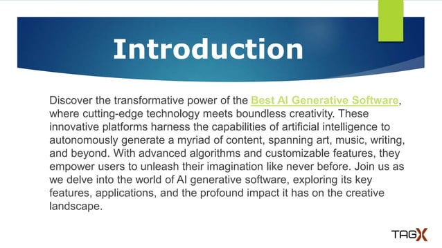 Unleashing creativity with Best AI generative software.pptx