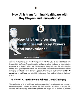 Best AI Healthcare Solution Company - Bluebash | PDF