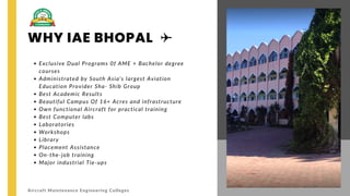 Best Aircraft Maintenance Engineering Colleges in India - IAE Bhopal.pdf