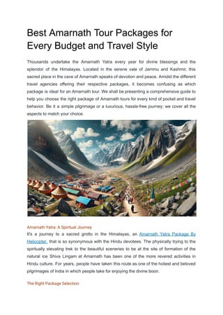 Best Amarnath Tour Packages for Every Budget and Travel Style.pdf