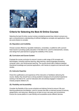 Best Artificial Intelligence Online Courses in India.pdf