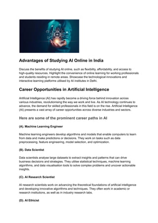 Best Artificial Intelligence Online Courses in India.pdf