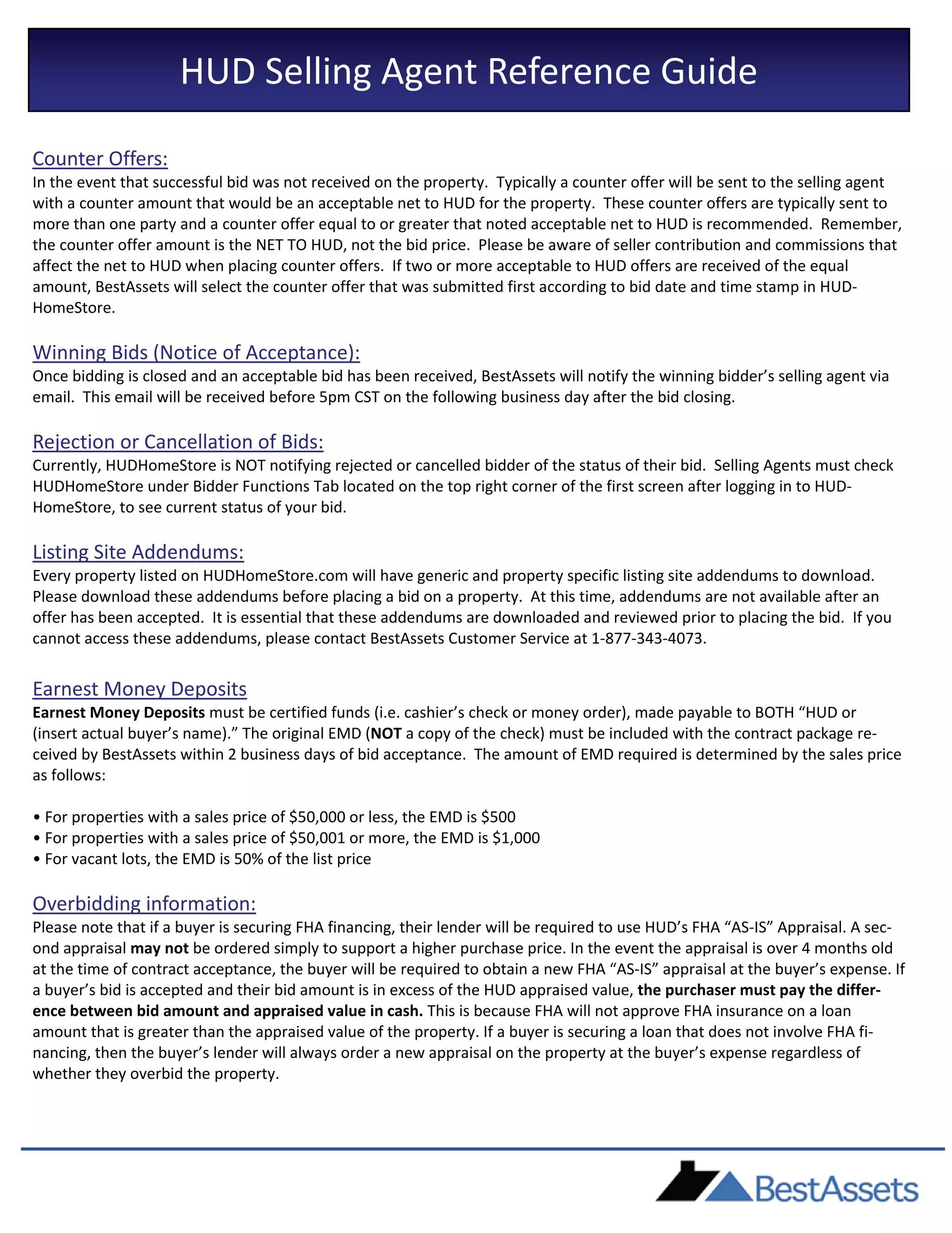 Bestassets Selling Hud | PDF