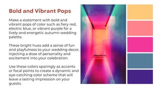 Best Autumn Wedding Color Palettes Ideas | PPT