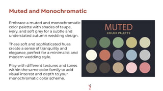 Best Autumn Wedding Color Palettes Ideas | PPT