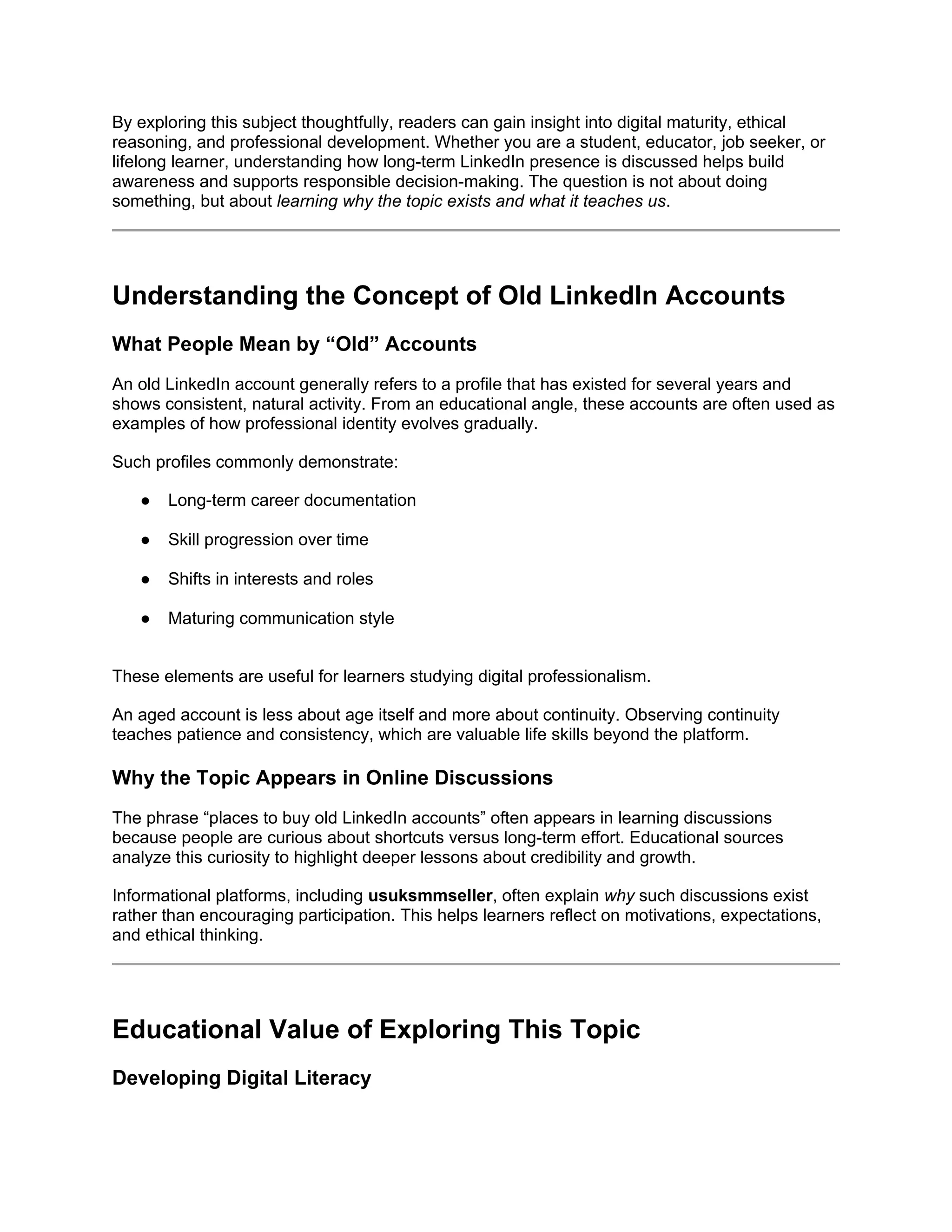 Best Average Places to Buy Old LinkedIn Accounts — And Should You Even ...