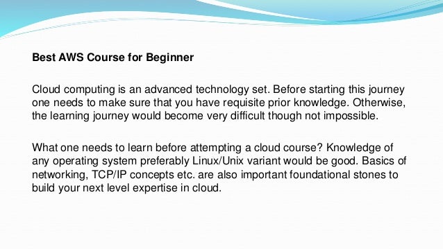 Best AWS Course at Texceed | PPTX