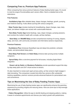 Best Baby Feeding Tracker App What You Need to Know | PDF
