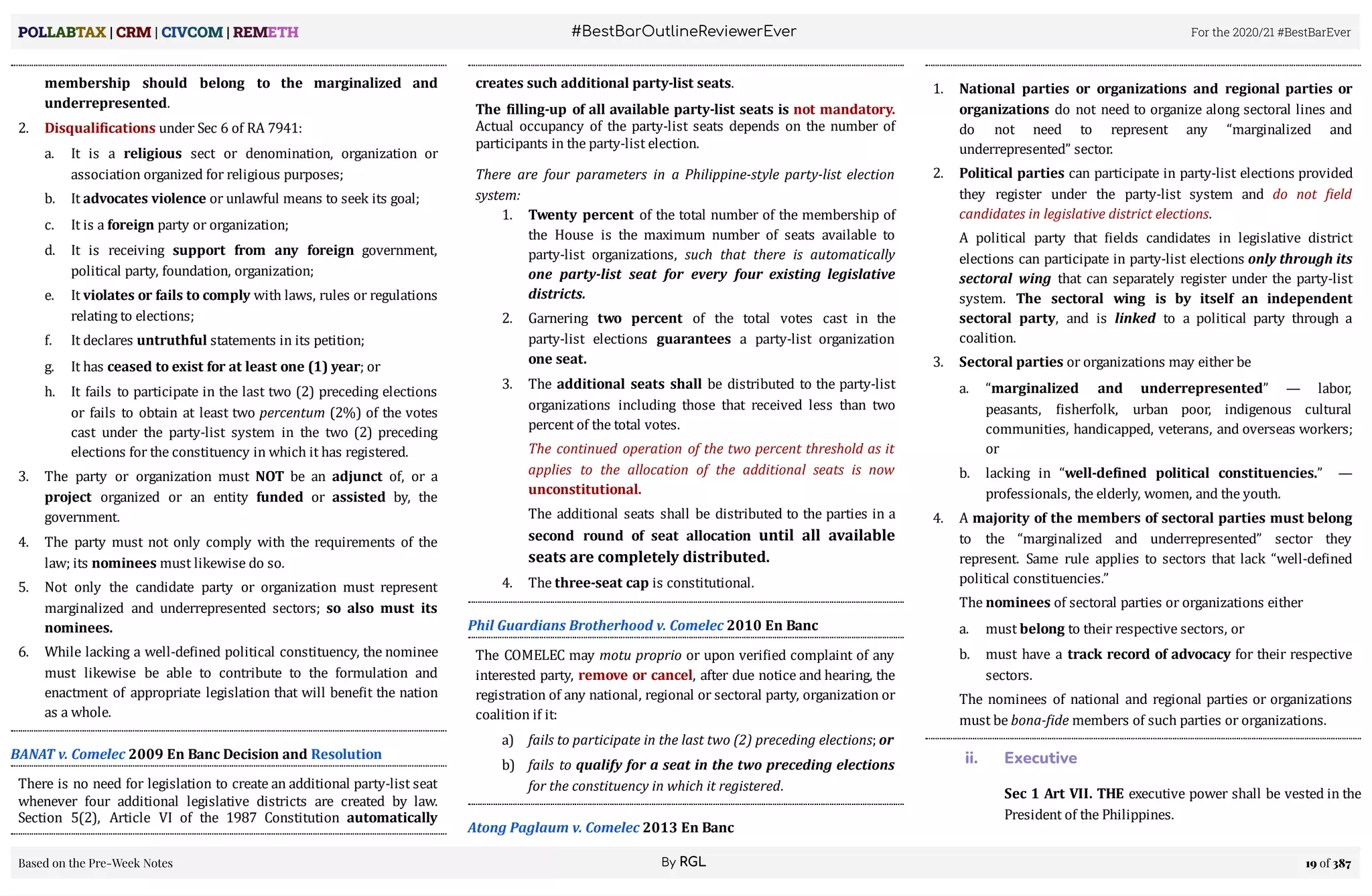 BAR PHILIPPINE LAW REVIEWER | PDF