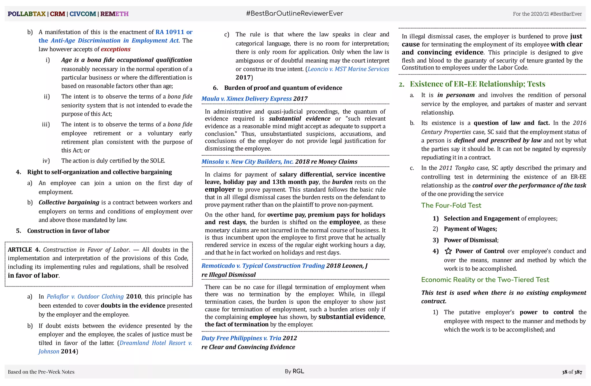 BAR PHILIPPINE LAW REVIEWER | PDF