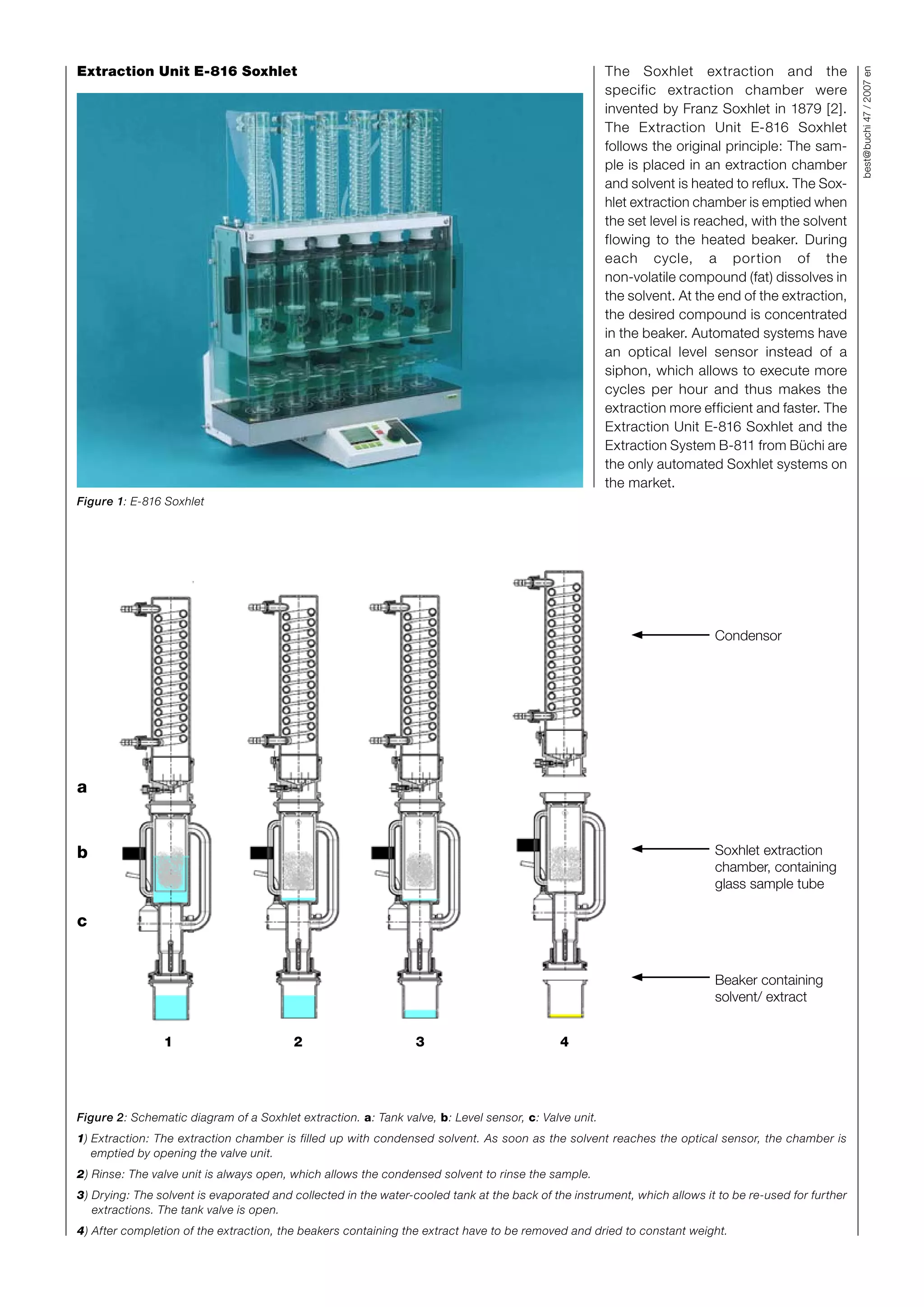Fat determination by Büchi. Comparison between soxhlet and hot ...