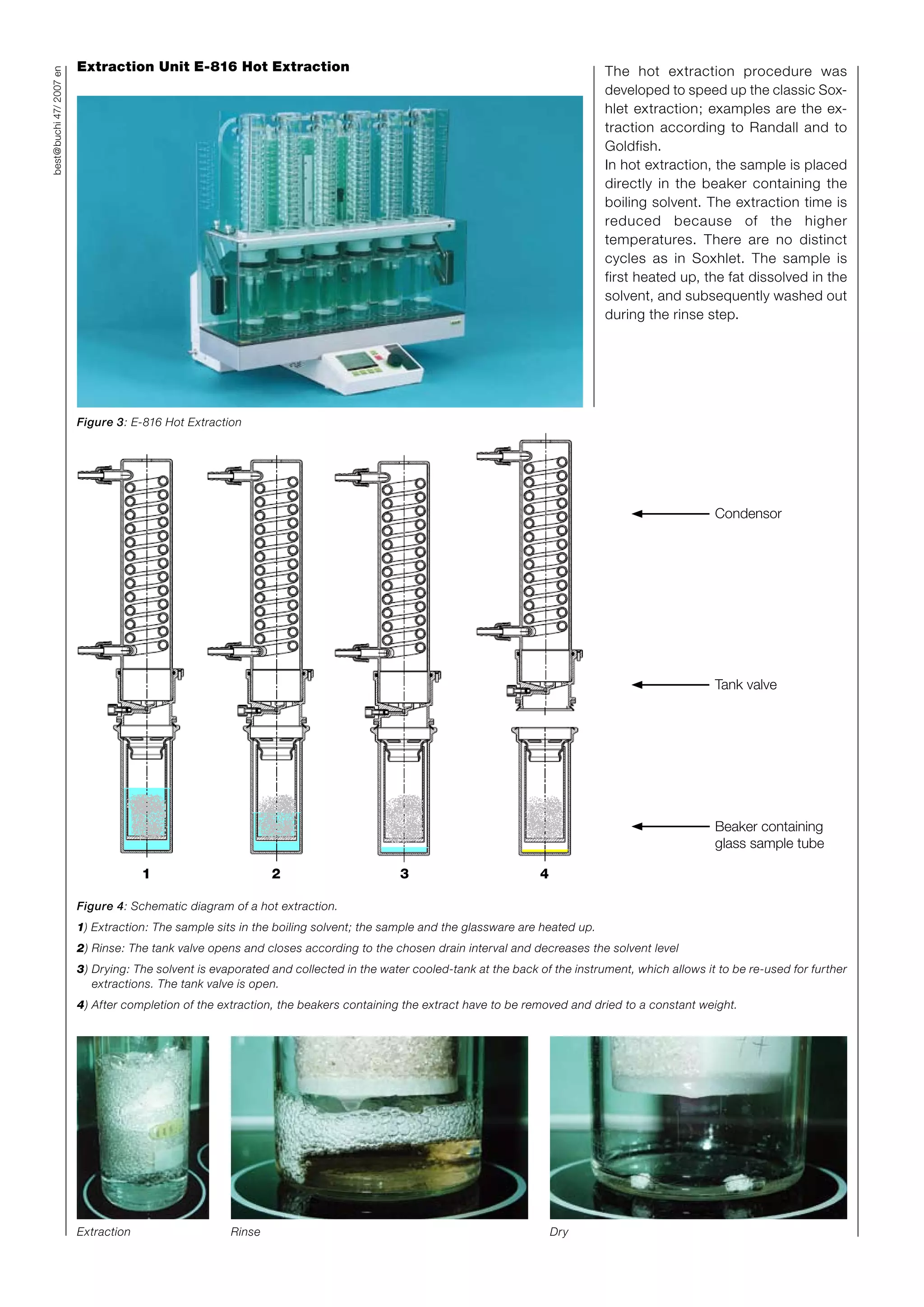 Fat determination by Büchi. Comparison between soxhlet and hot ...