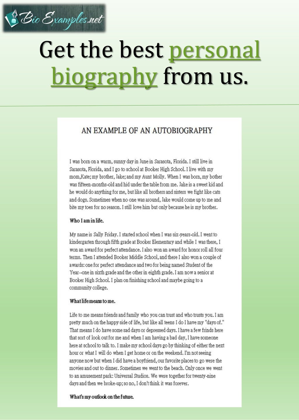 Best Biography Examples for Your Career