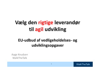 Vælg den rigtige leverandør | PDF