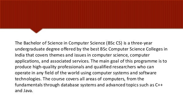 Best BSc Computer Science Colleges In India | PPTX