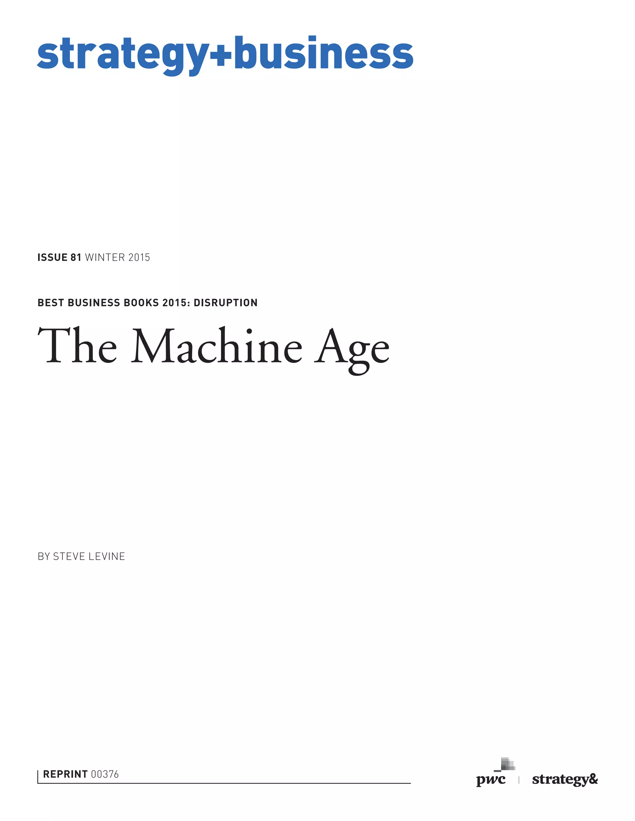The Machine Age | PDF