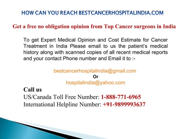 Cancer Hospital India | PPT