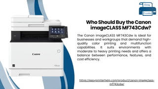 Best Canon imageCLASS MF743Cdw Color Laser Printer.pdf
