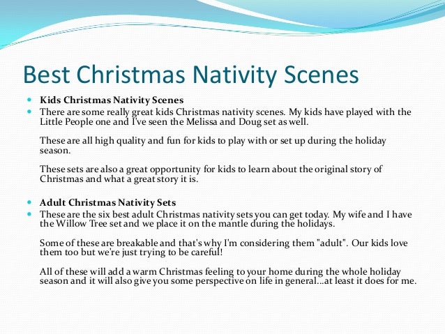 Best christmas nativity scenes
