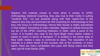 Best coaching for upsc (union public service commission) anthropology ...