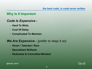 the best code, is code never written | PPT