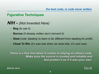 the best code, is code never written | PPT
