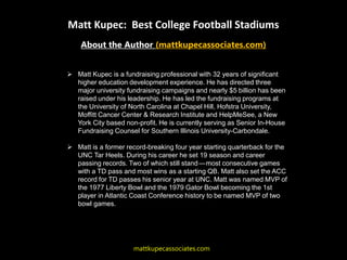Matt Kupec: Best College Football Stadiums | PPT