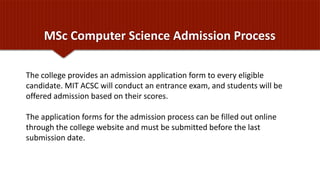 Best Colleges For MSc Computer Science In India | PPT