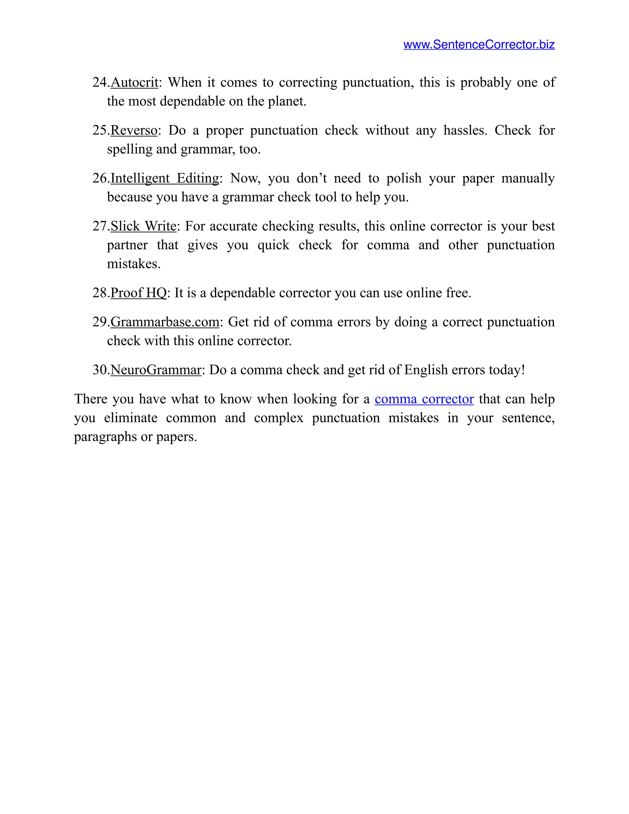 Best comma checkers | PDF