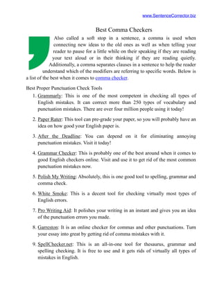 Best comma checkers | PDF