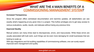 BEST COMMISSIONING MANAGEMENT SERVICES IN UK | PPT