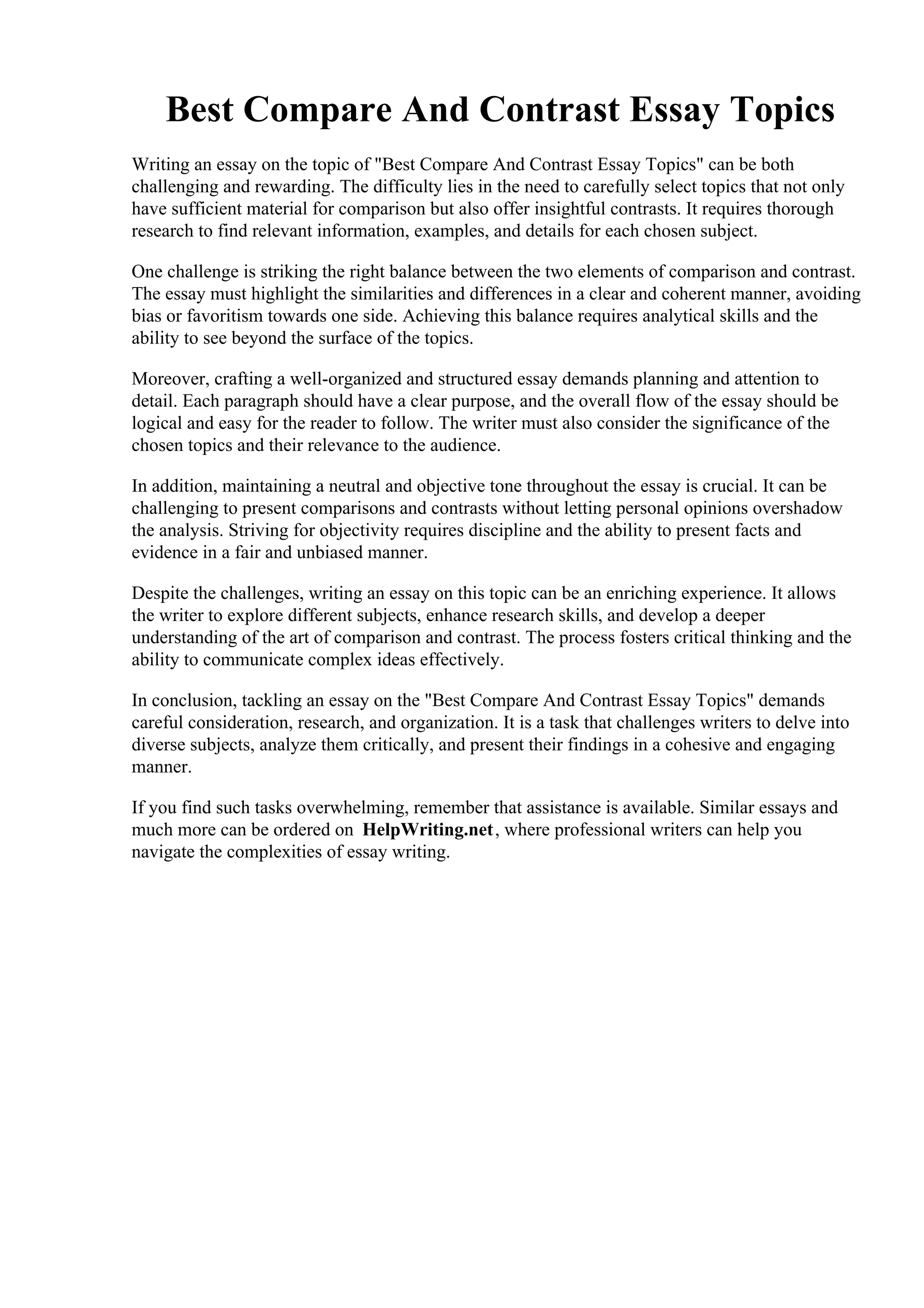 Best Compare And Contrast Essay Topics.pdf