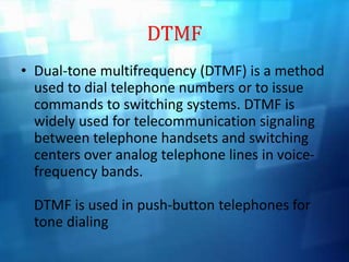 dtmf based industrial automation and appliances control system by lak and naz | PPT