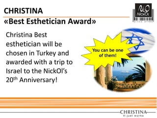 Christina Best Esthetician Award | PPTX