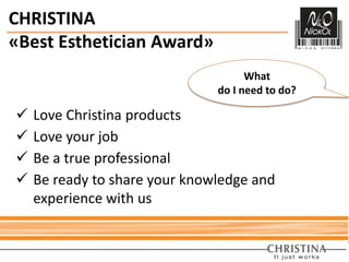 Christina Best Esthetician Award | PPTX