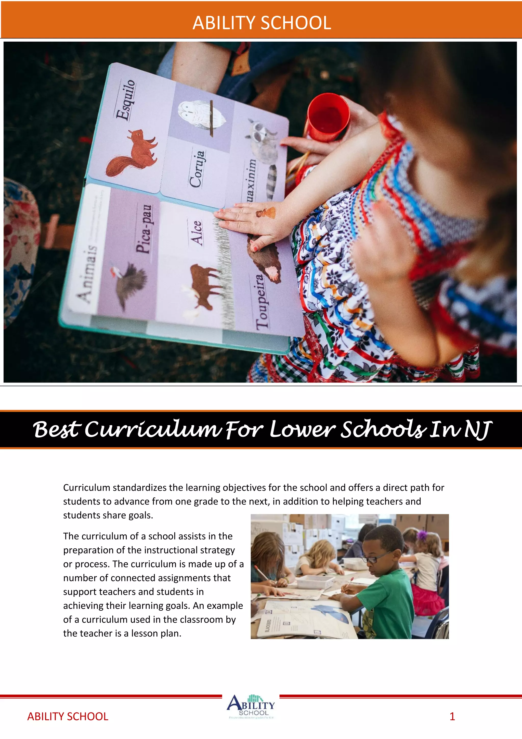 Best Curriculum For Lower Schools In NJ.pdf