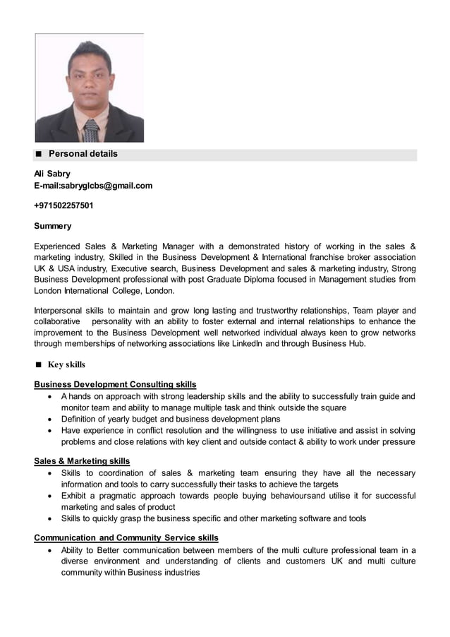 Best cv.docx ali sabry | PDF