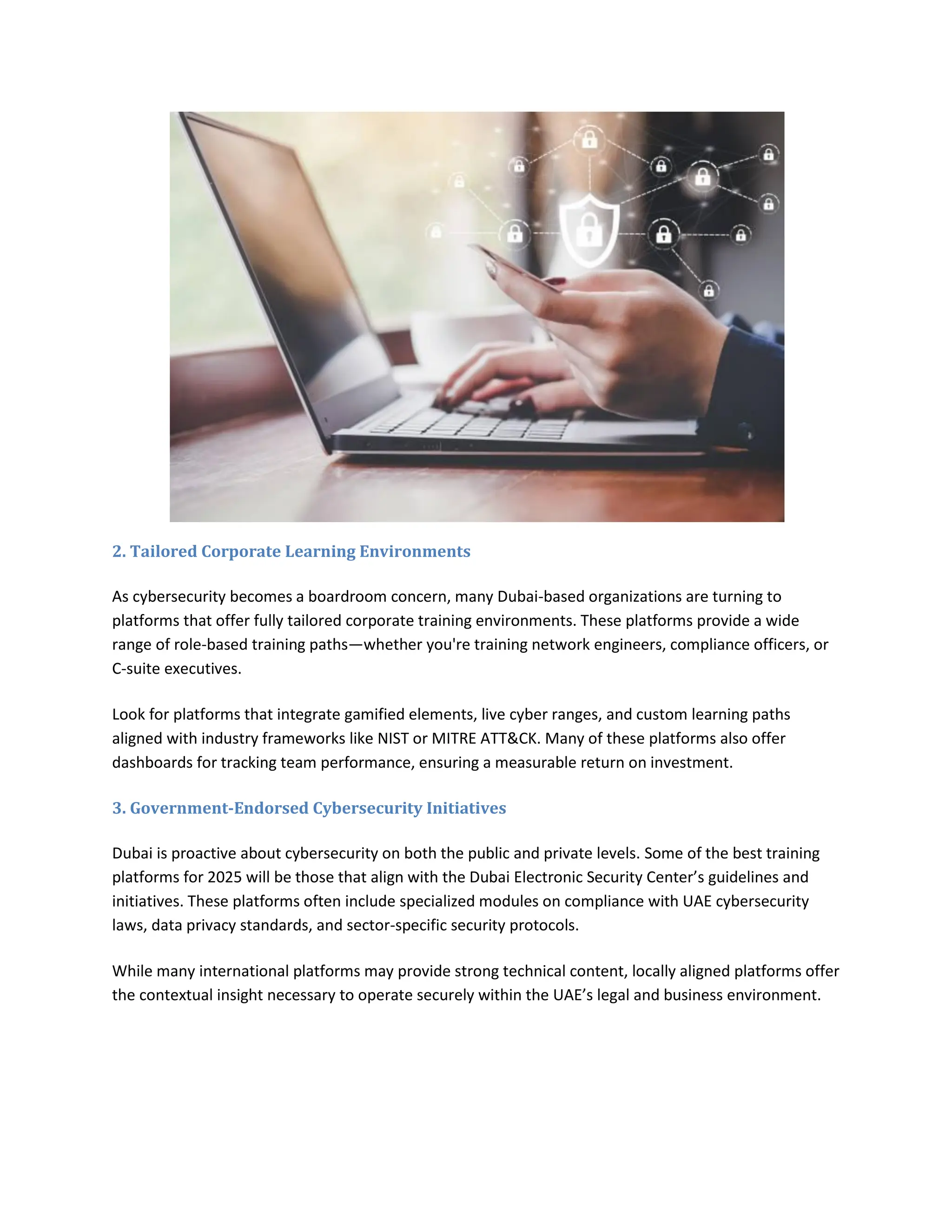 Best Cybersecurity Training Platforms in Dubai for 2025 | PDF