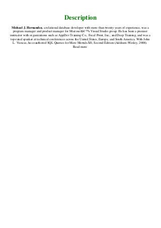 sql queries for mere mortals pdf