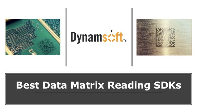 Best Data Matrix Reading SDKs | Dynamsoft Developers | PPT