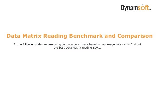 Best Data Matrix Reading SDKs | Dynamsoft Developers | PPT
