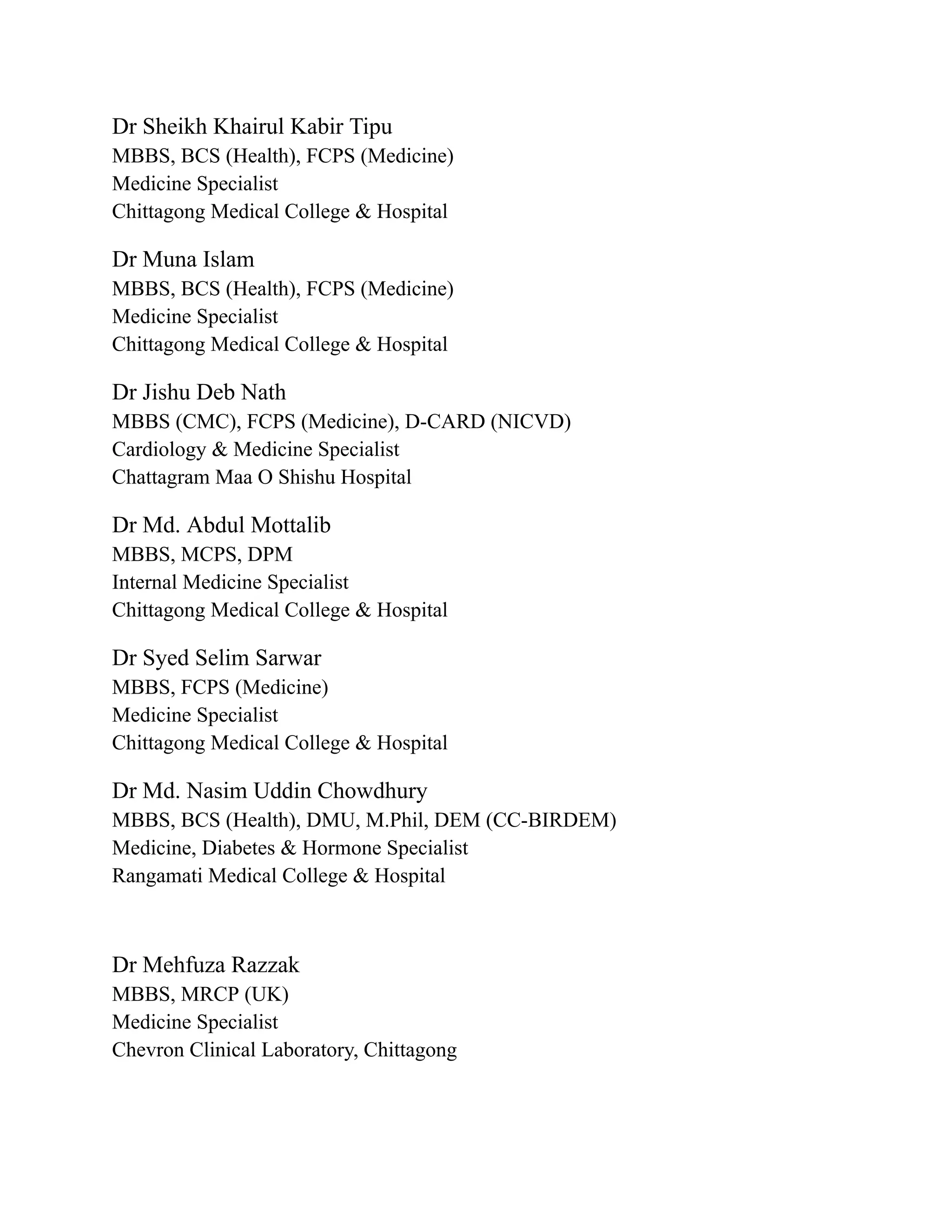 Best Doctor List in Chittagong.pdf | Free Download