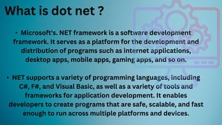 Best Dot Net Training course.pptx | Programming Languages | Computing