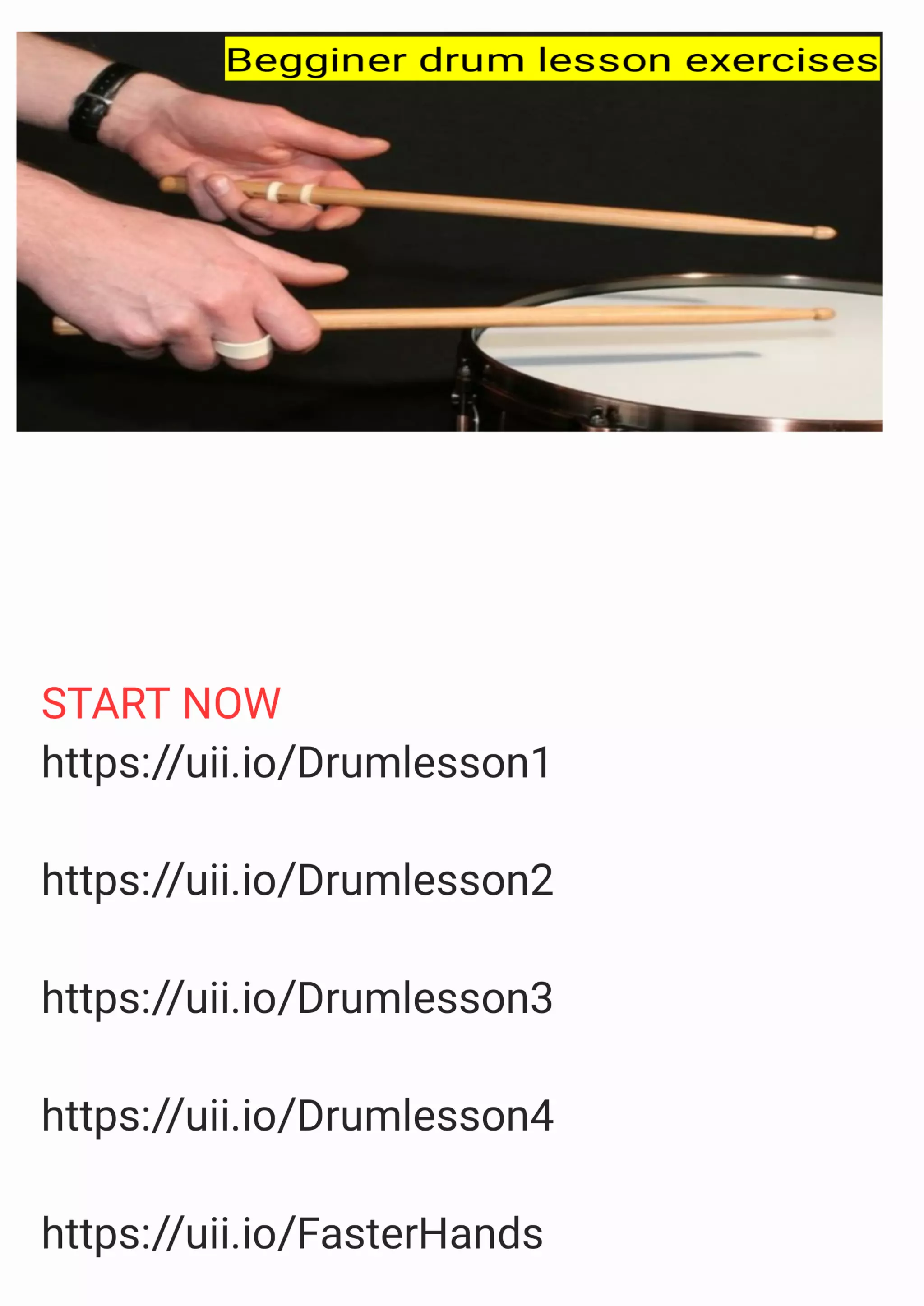 Drum lesson begginer exercises | PDF