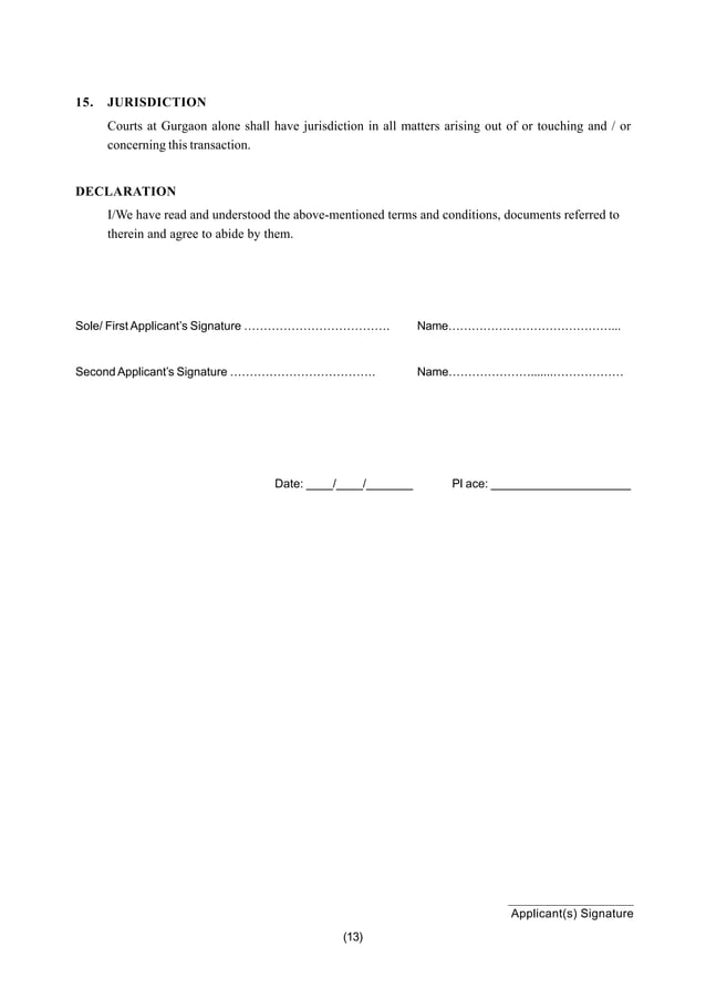 Bestech park view ananda application form | PDF