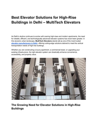 Best Elevator Solutions for High-Rise Buildings in Delhi – MultiTech Elevators.pdf