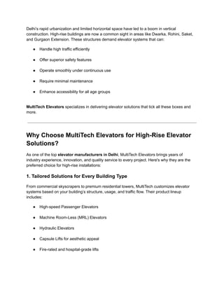 Best Elevator Solutions for High-Rise Buildings in Delhi – MultiTech Elevators.pdf