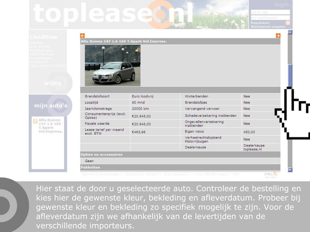 Bestelproces Toplease.Nl