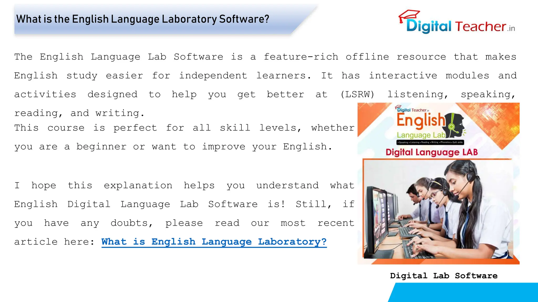 Best English Language Laboratory Software -Digital Teacher.pptx